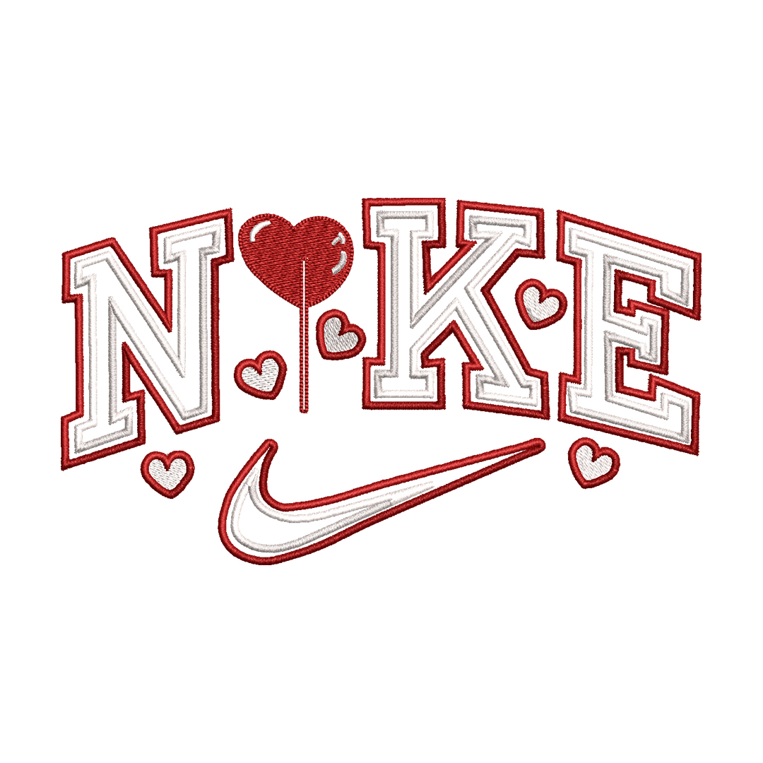 Nike heart cute embroidery design, Nike heart embroidery, Ni | Inspire ...