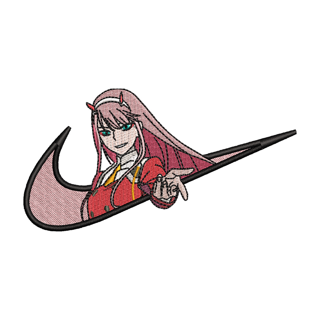 Code 002 nike embroidery design, Zero two embroidery, Anime | Inspire ...