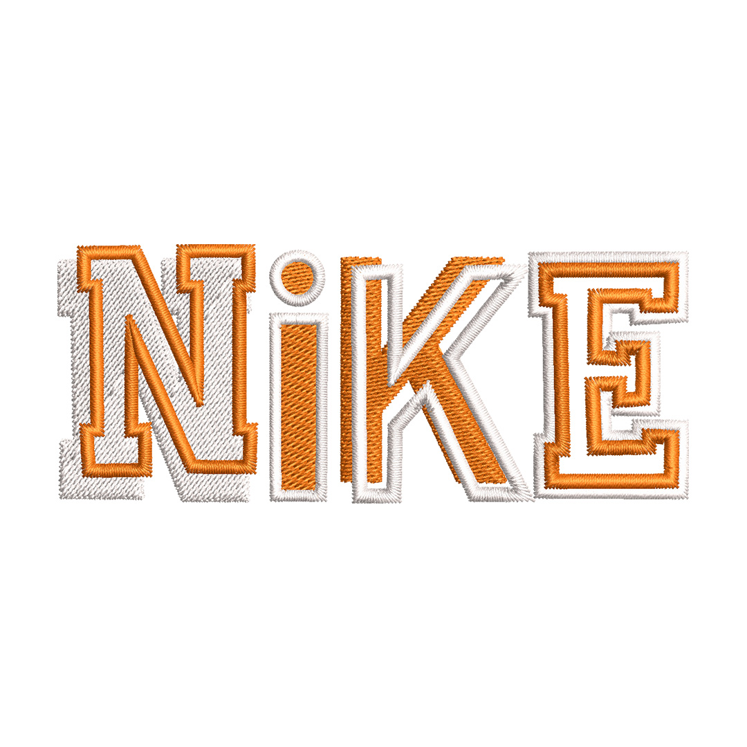 Nike orange logo embroidery design, Nike embroidery, Nike de | Inspire ...