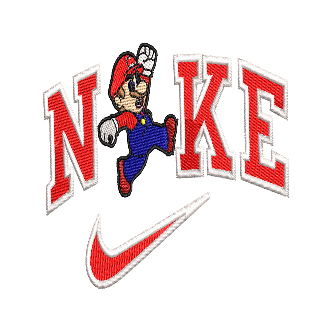 Nike Mario embroidery design, Nike Mario embroidery, Nike de | Inspire ...