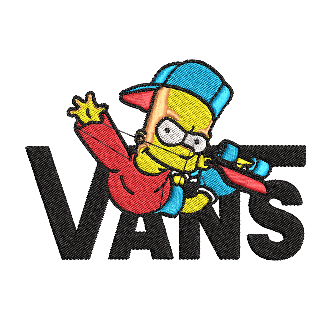 Bart Simpson Vans Embroidery design, Simpson Embroidery, car | Inspire ...