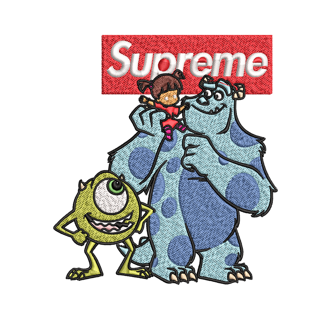 Sulley & Mike Monsters supreme Embroidery design, cartoon Em | Inspire ...