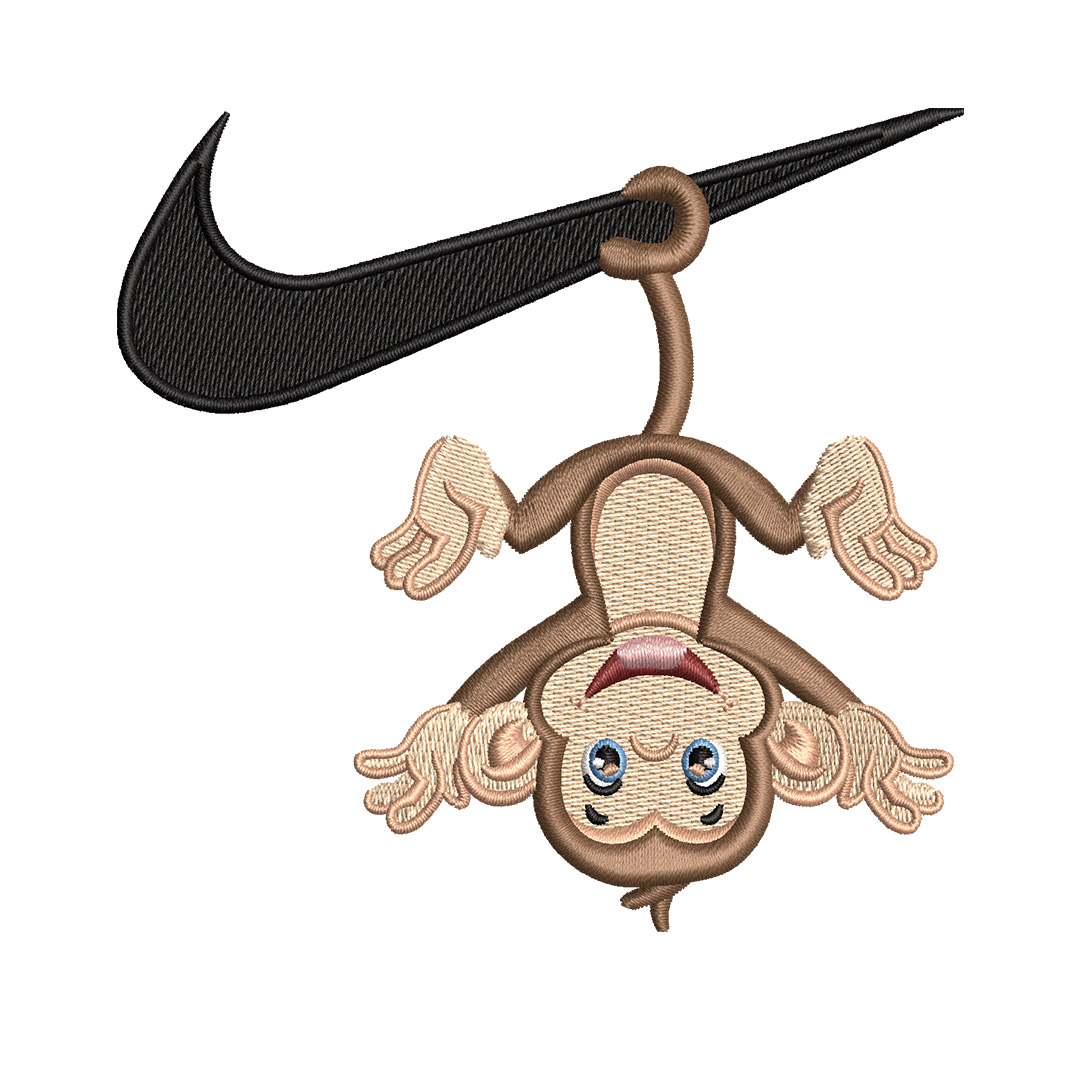 Nike x monkey embroidery design, Monkey embroidery, Nike des | Inspire ...