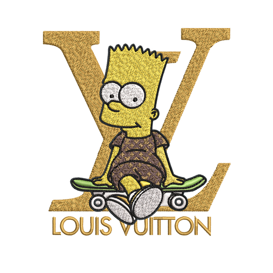 Bart simpson lv Embroidery Design, LV Embroidery, Embroidery | Inspire ...