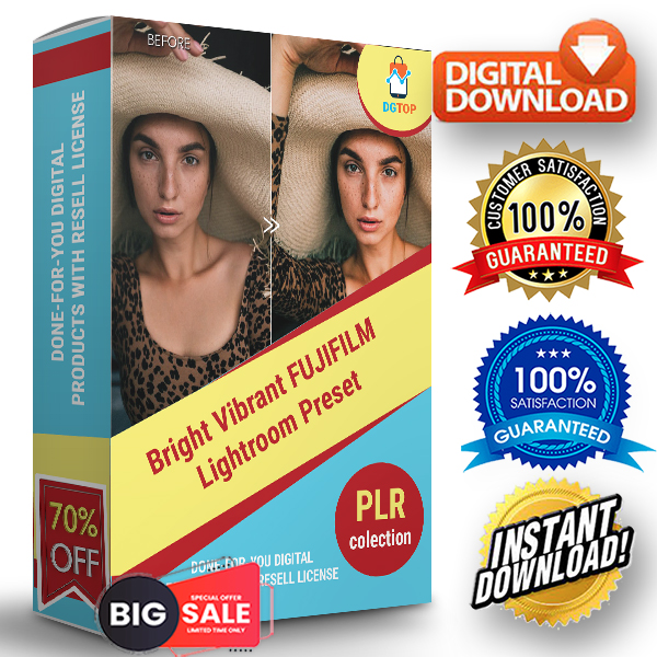 Photoshop Actions :Bright Vibrant FUJIFILM Lightroom Preset | Inspire Uplift