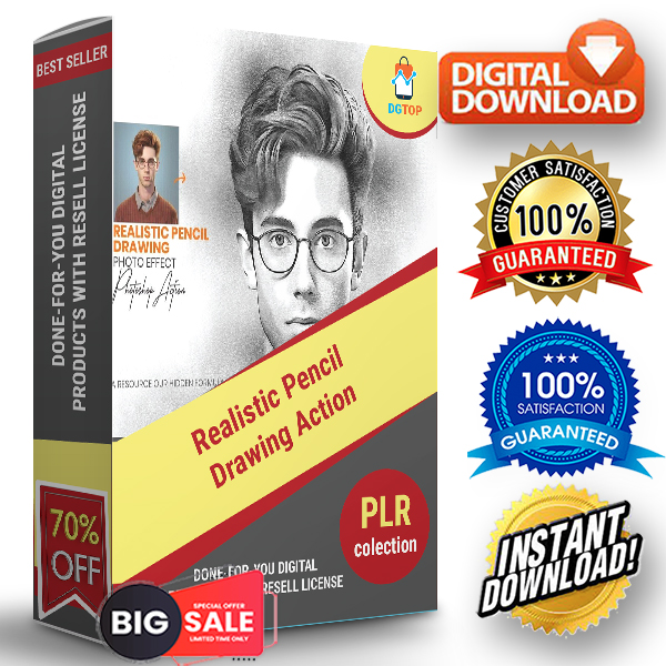 Photoshop Actions :Realistic Pencil Drawing Action - Inspire Uplift