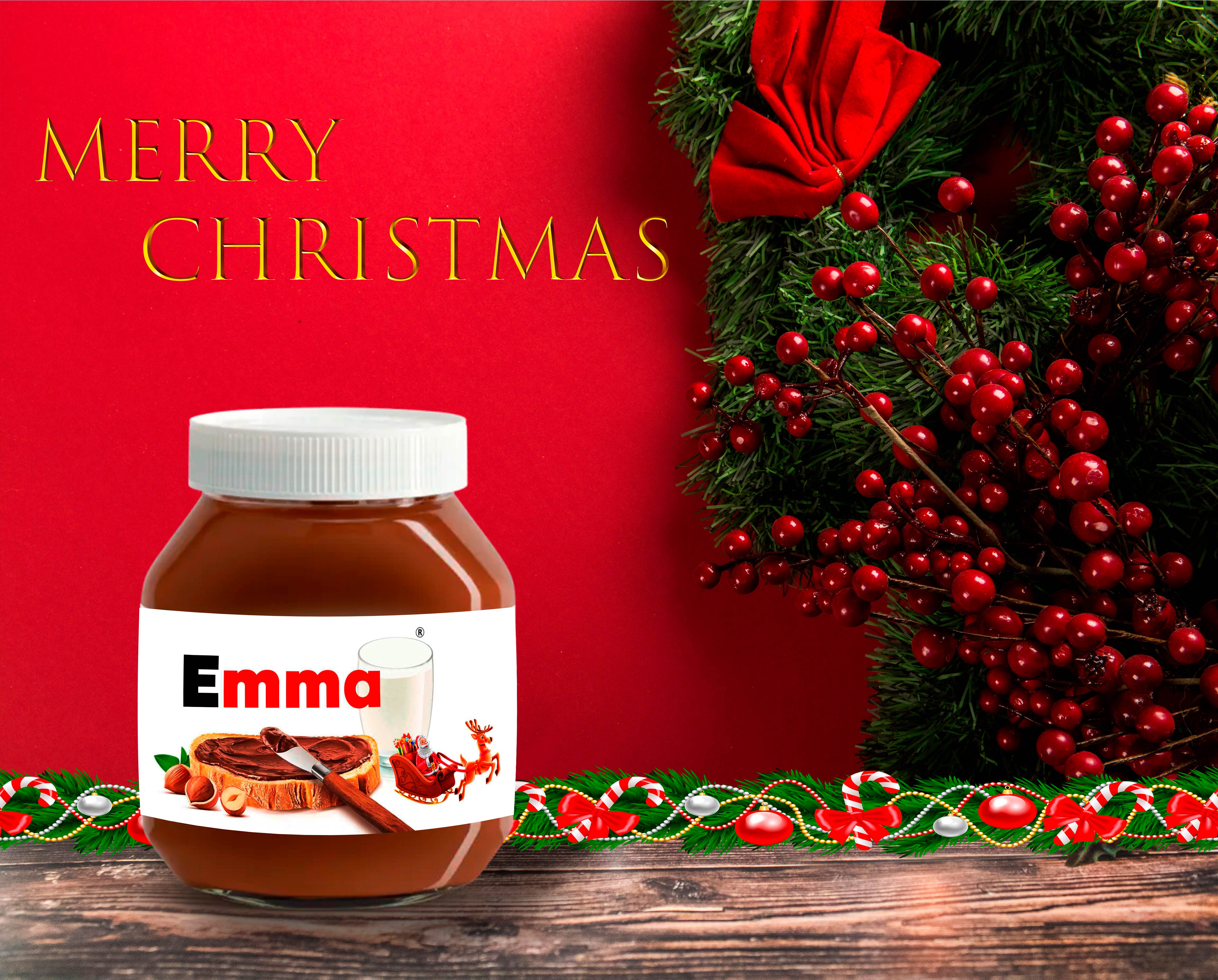 Personalized Printed Label for Christmas NUTELLA Cans Digita | Inspire ...