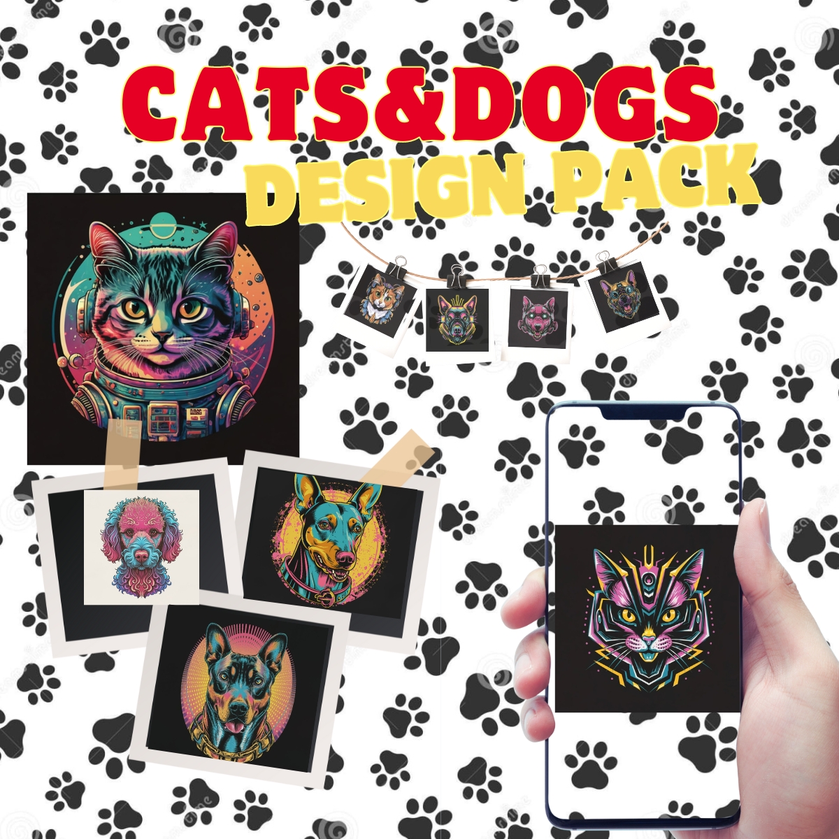 70 Cats&Dogs svg Design|Cat Clipart|Dog Clipart|Cat T-shirt | Inspire ...
