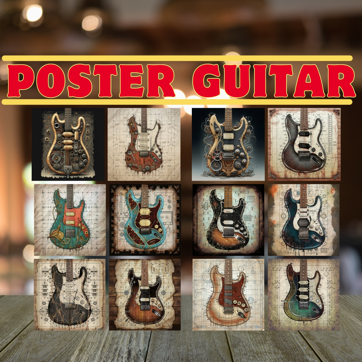 Guitar Svg Bundle| Guitar Poster| Guitar Digital Art| Guitar | Inspire ...