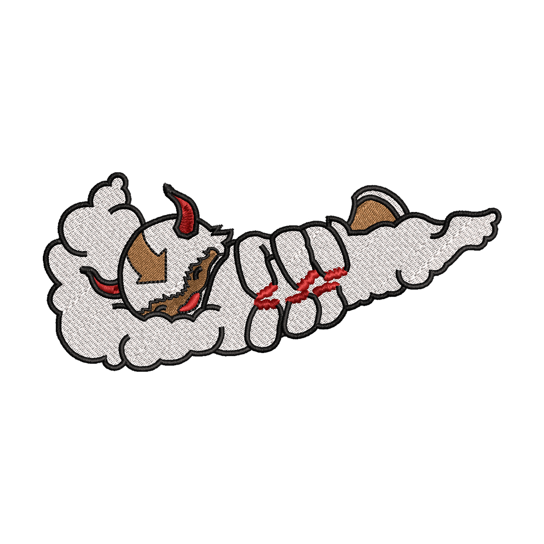 Appa x Nike embroidery design, avatar cartoon embroidery, ni | Inspire ...