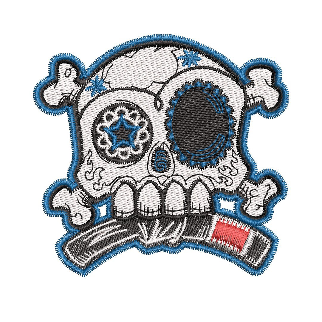 Skull logo embroidery design, Skull logo embroidery, logo de | Inspire ...