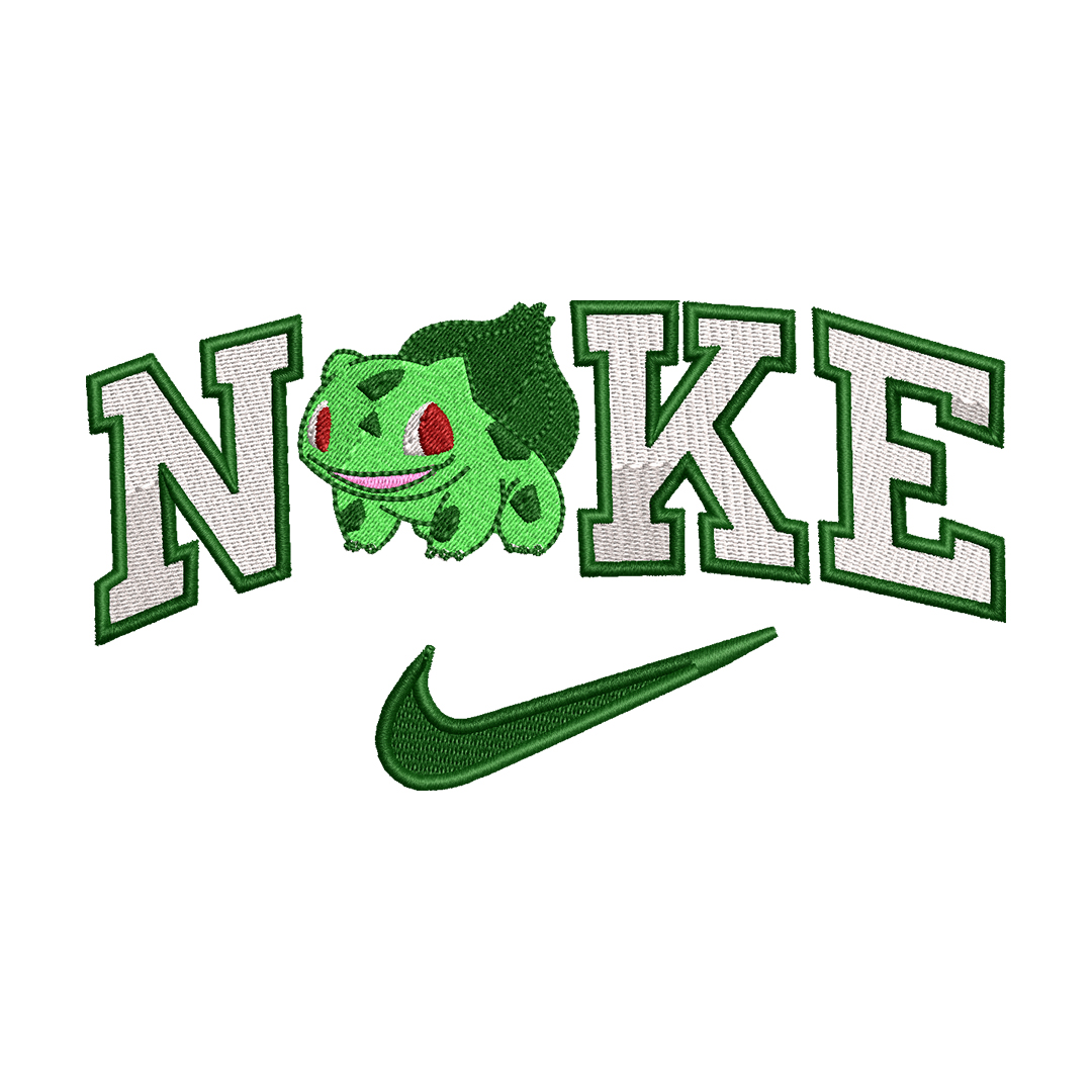 Bubasaur Nike Logo embroidery design, Pokemon embroidery, Ni | Inspire ...
