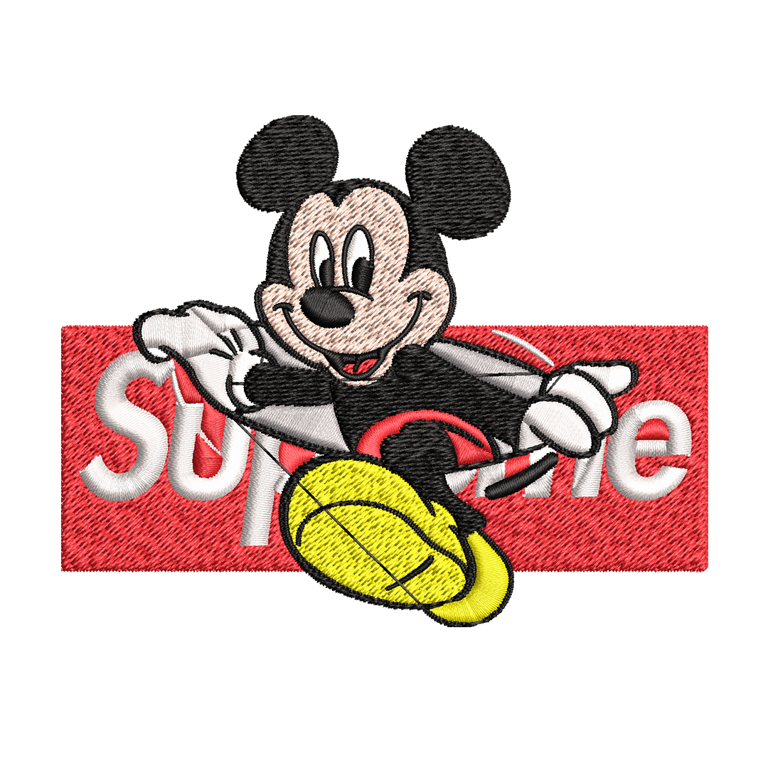 Mickey Mouse Supreme Embroidery design, Disney Embroidery, E | Inspire ...