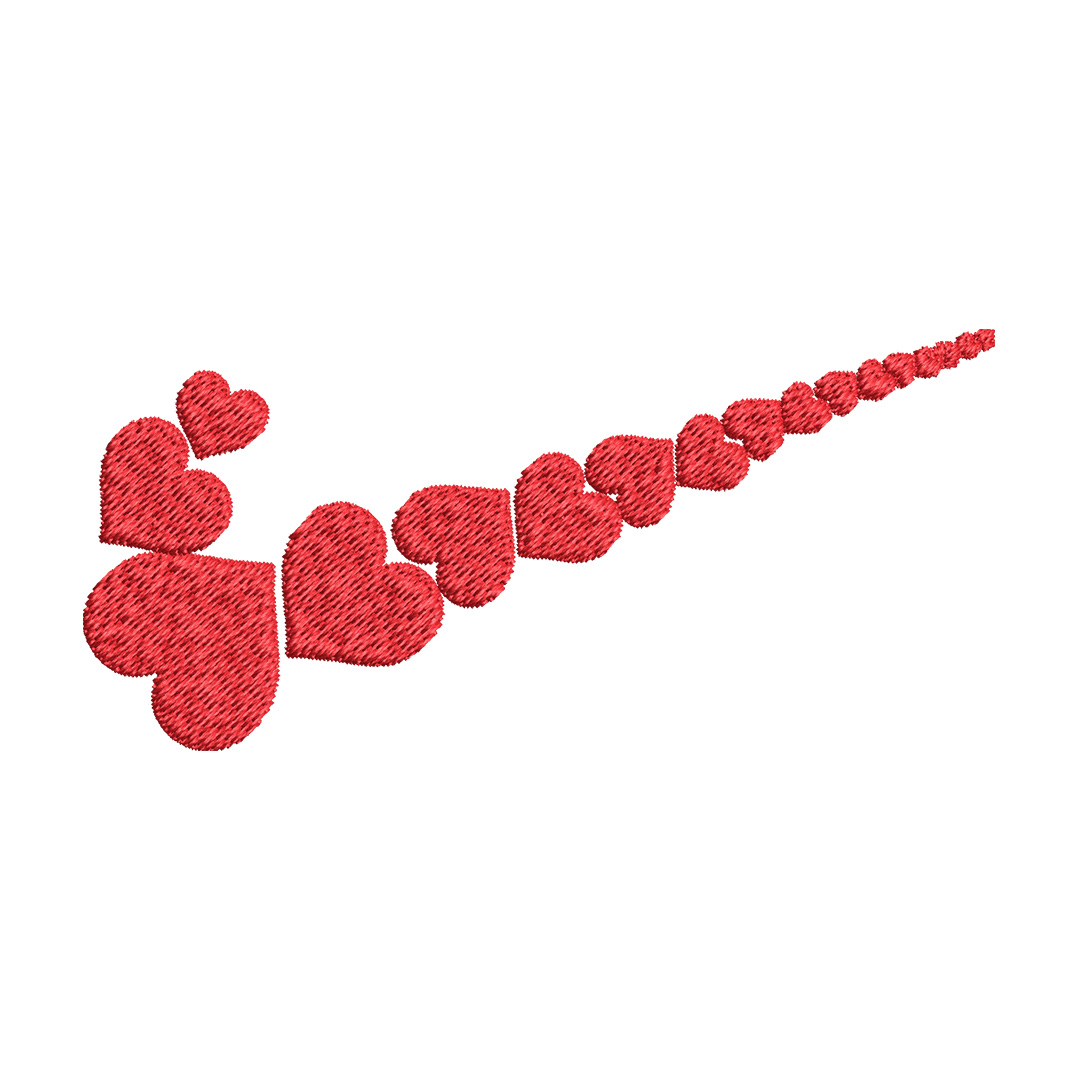 Heart nike logo Embroidery Design, Nike Embroidery, Brand Em | Inspire ...