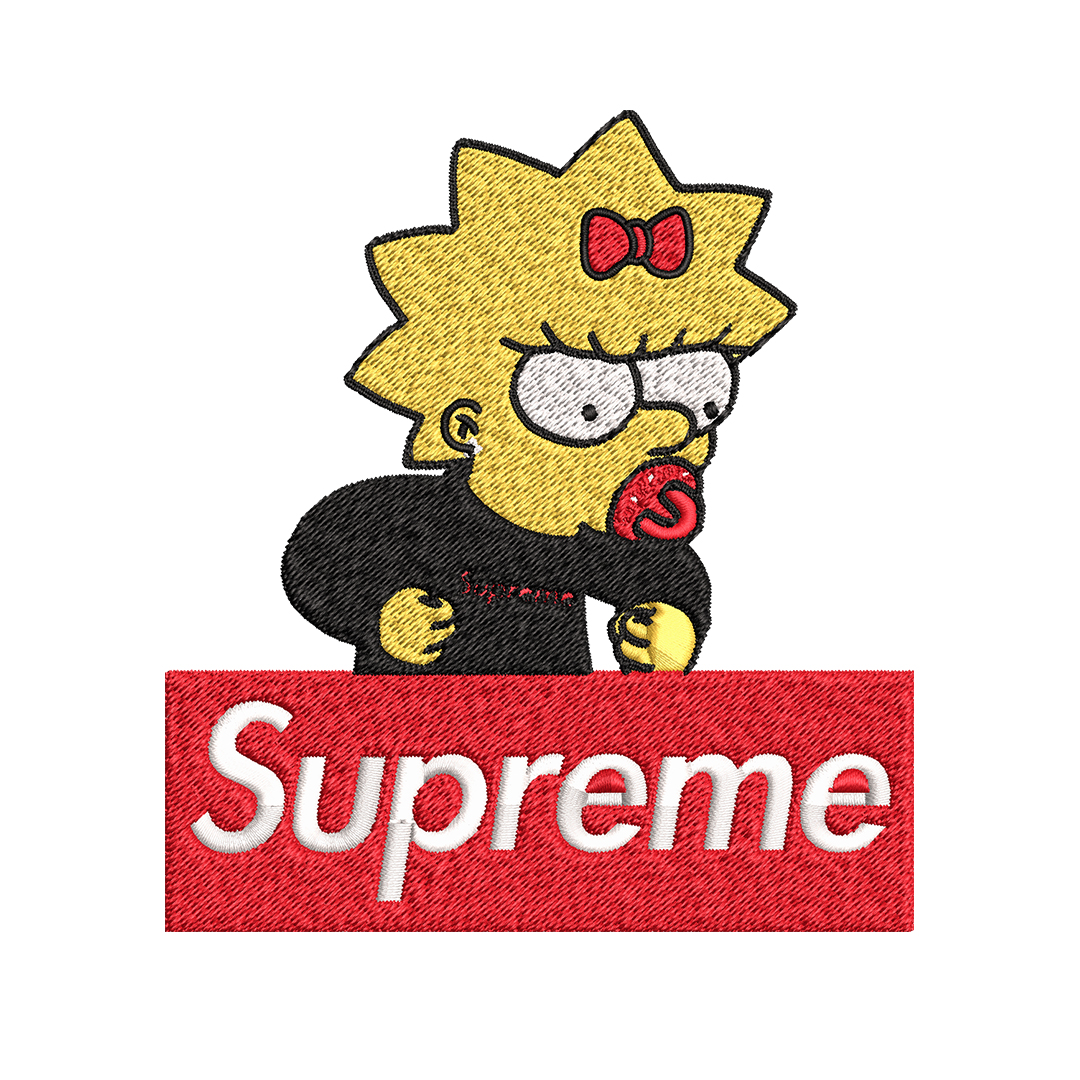 Supreme Lisa Simpson Embroidery design, Simpson Embroidery, | Inspire ...