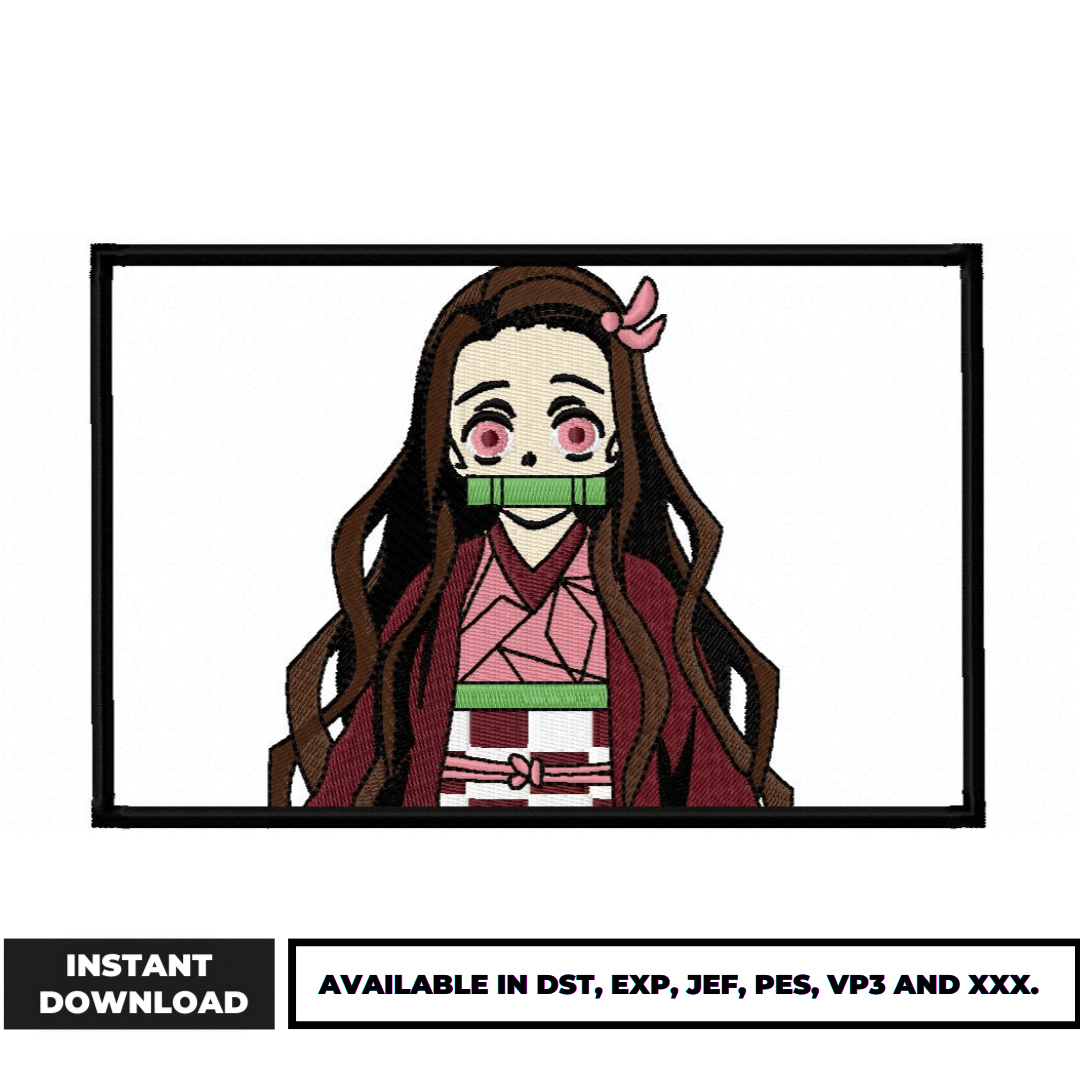 Nezuko Kamado design, Demon slayer embroidery, logo anime em | Inspire ...
