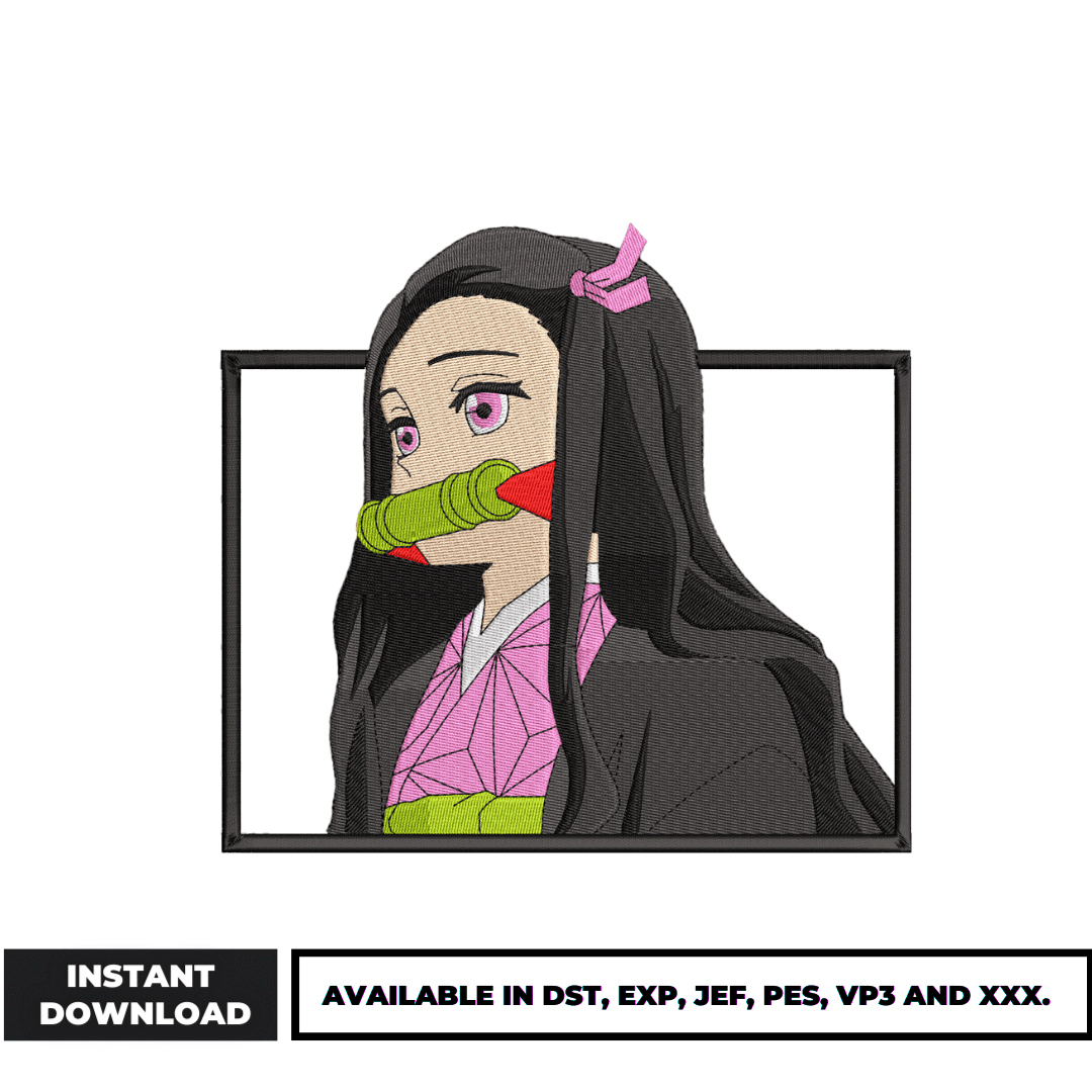 Nezuko bamboo embroidery design, Demon slayer embroidery, an | Inspire ...