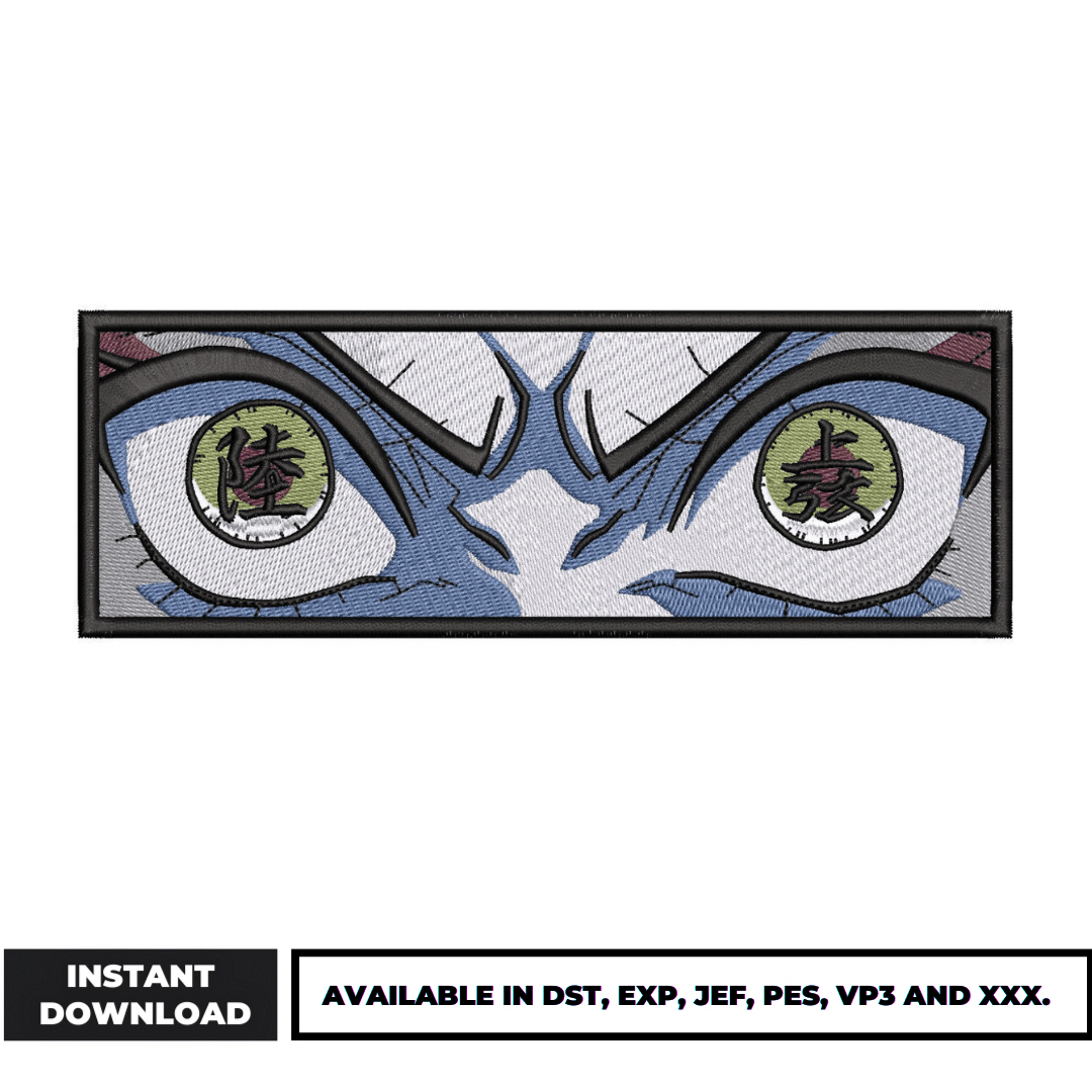 Daki demon eyes embroidery design, Demon slayer embroidery, | Inspire ...