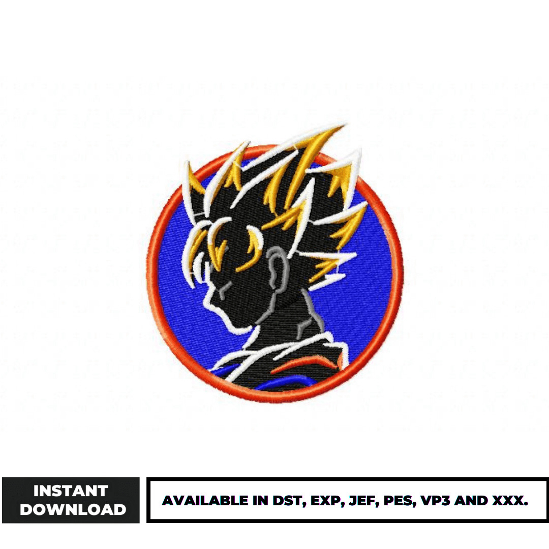 Vegeta shadow embroidery design, Dragon Ball embroidery, ani | Inspire ...