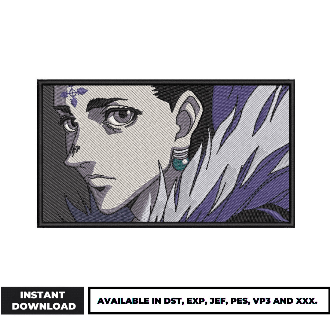 Chrollo Lucilfer face embroidery design, hunter x hunter emb | Inspire ...