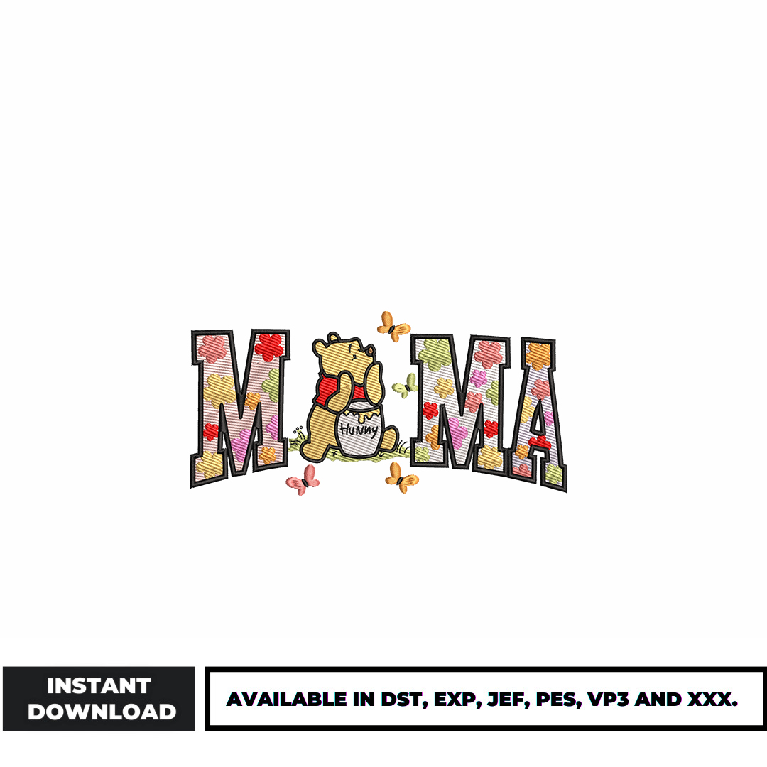 Mama winnie the pooh embroidery design, Disney embroidery, c | Inspire ...