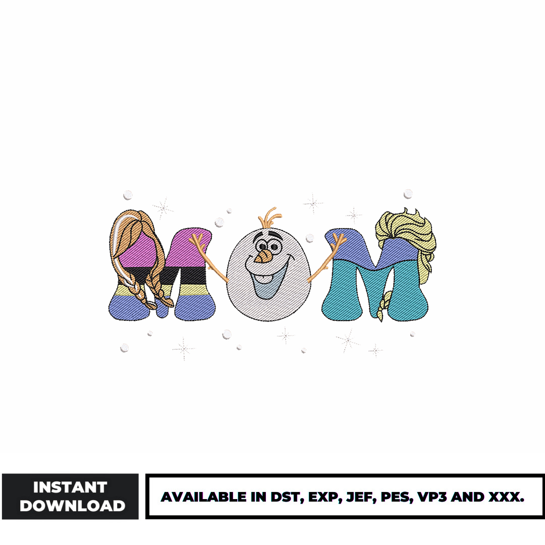 Disney Frozen mom embroidery design, cartoon embroidery, Dis | Inspire ...