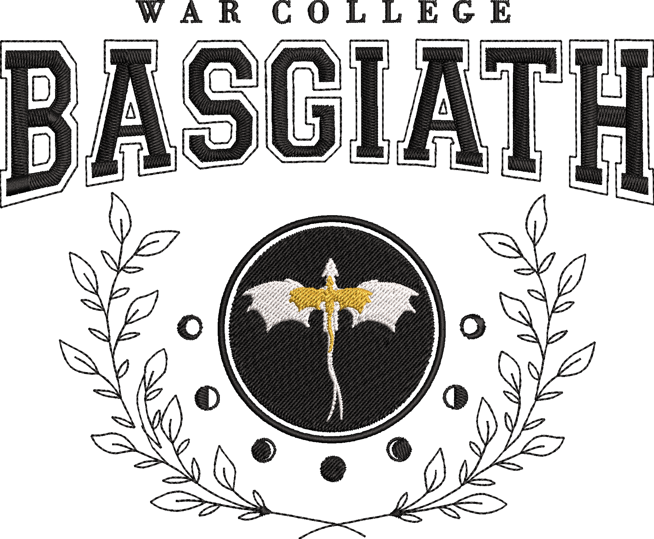 War college basgiath embroidery design, Brand embroidery, lo | Inspire ...