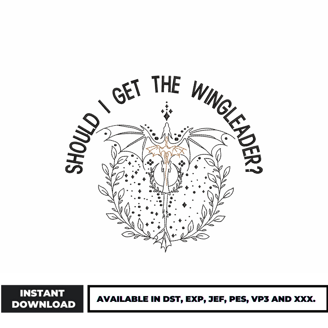 Should i get the wingleader embroidery design, quotes embroi | Inspire ...