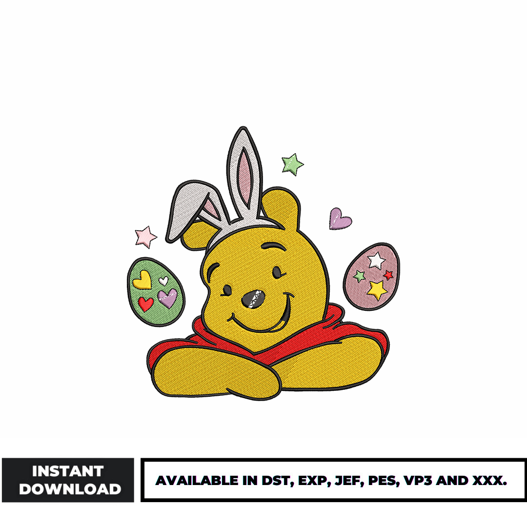Easter Winnie The Pooh embroidery design, Disney embroidery, | Inspire ...