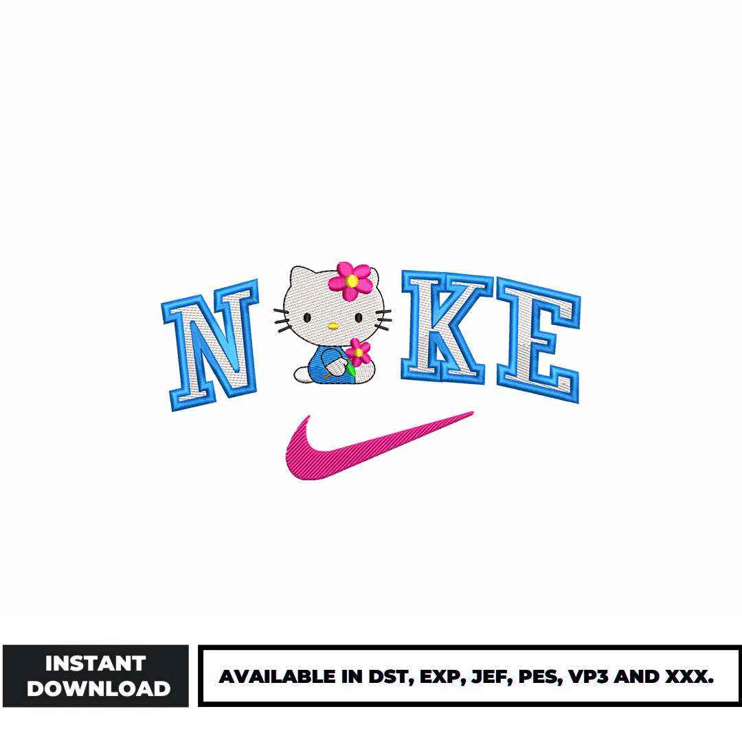 Hello Kitty Logo nike embroidery design, cartoon embroidery, | Inspire ...