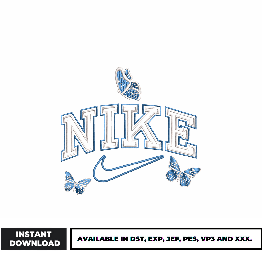 Logo nike butterfly embroidery design, swoosh embroidery, lo | Inspire ...
