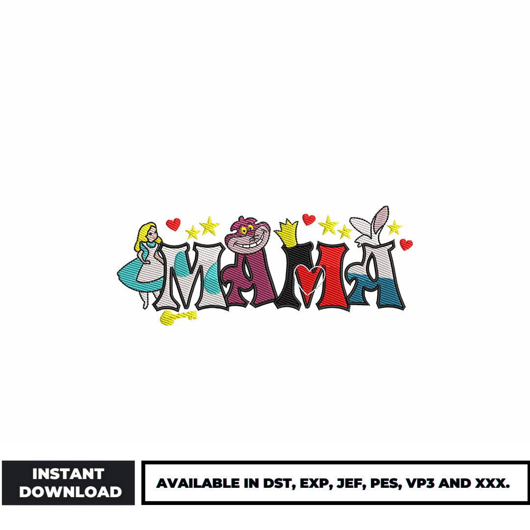 Alice princess mama embroidery design, Disney embroidery, ca | Inspire ...