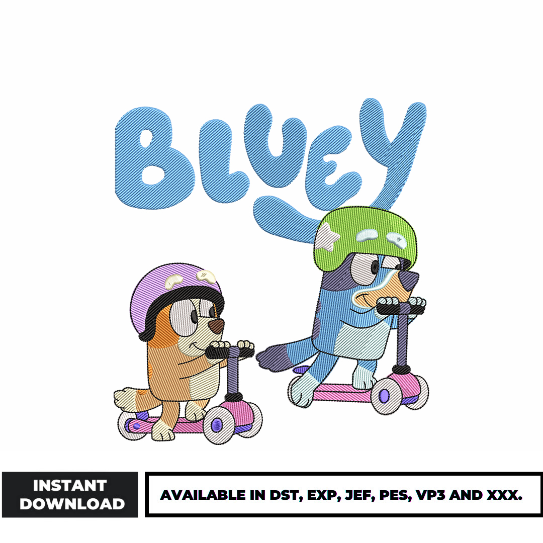 Bluey bingo playing embroidery design, bluey embroidery, car | Inspire ...