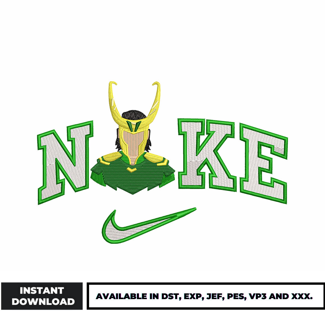 Nike Loki embroidery design, Marvel embroidery, logo nike em | Inspire ...
