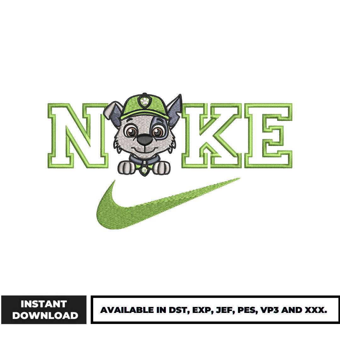 Swoosh Rocky embroidery design, paw patrol embroidery, logo | Inspire ...