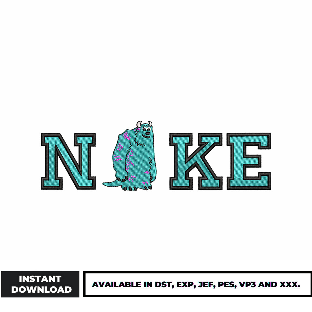 Nike Sullivan embroidery design, Disney monster embroidery, | Inspire ...