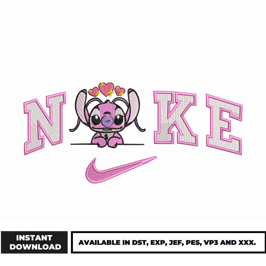 Nike angel love embroidery design, Stitch embroidery, logo n | Inspire ...
