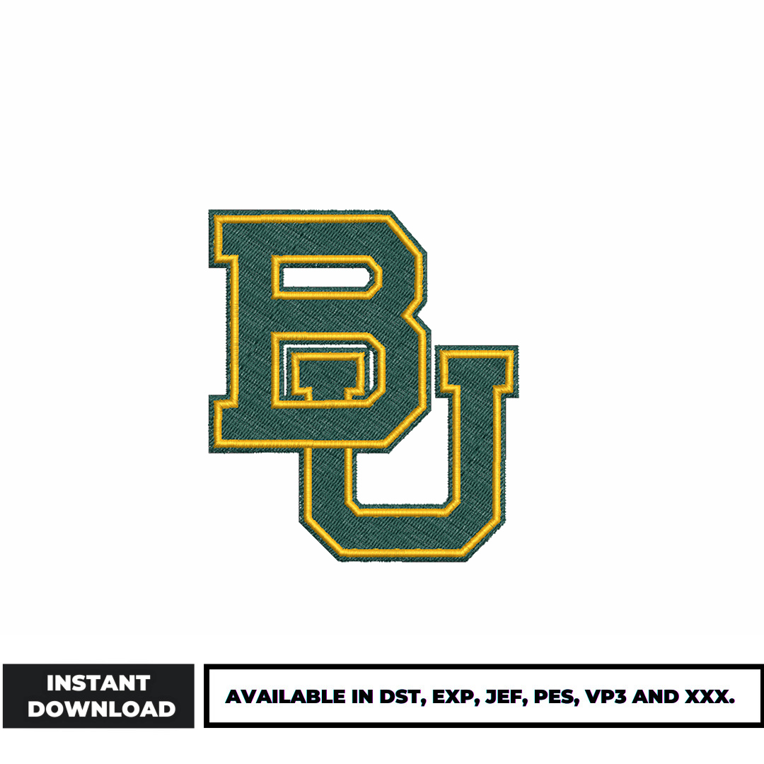 Baylor university logo embroidery design, Logo NCAA embroide | Inspire ...