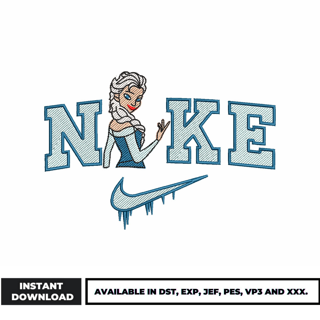 Nike elsa embroidery design, Frozen embroidery, embroidery f | Inspire ...
