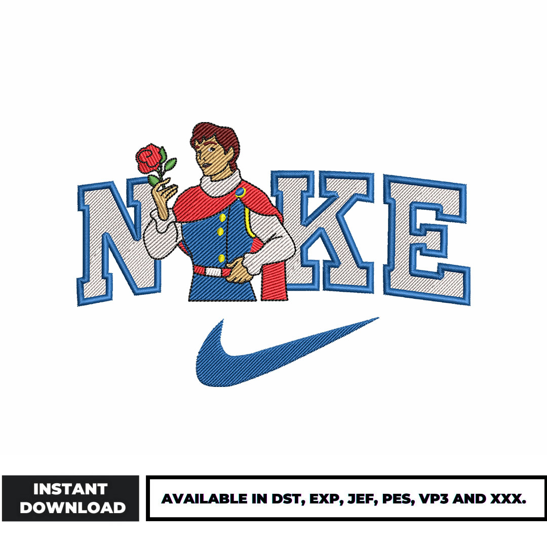 Nike snow white prince embroidery design, Disney embroidery, | Inspire ...