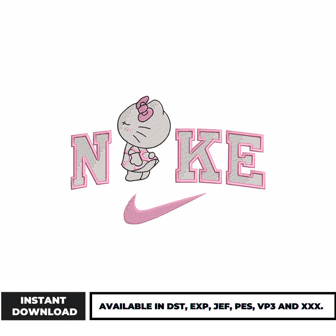 Nike hello kitty embroidery design, Hello kitty embroidery, | Inspire ...