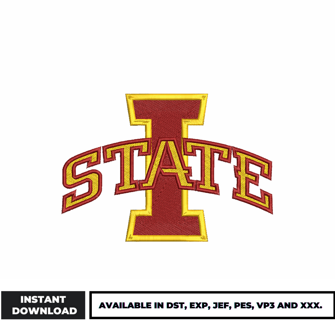 Iowa State Cyclones logo embroidery design, Logo NCAA embroi | Inspire ...