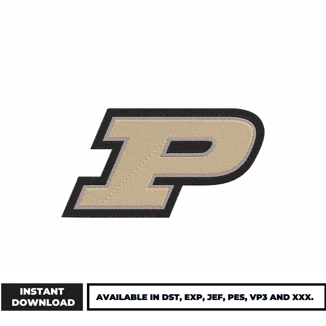 Purdue University logo embroidery design, Logo NCAA embroide | Inspire ...