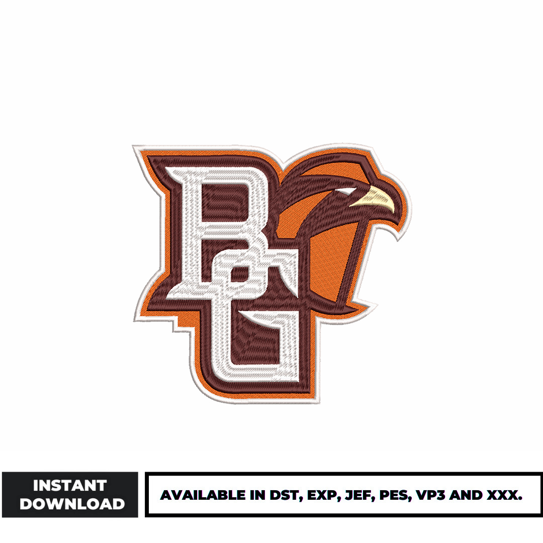 Bowling Green Falcons logo embroidery design, Logo NCAA embr | Inspire ...