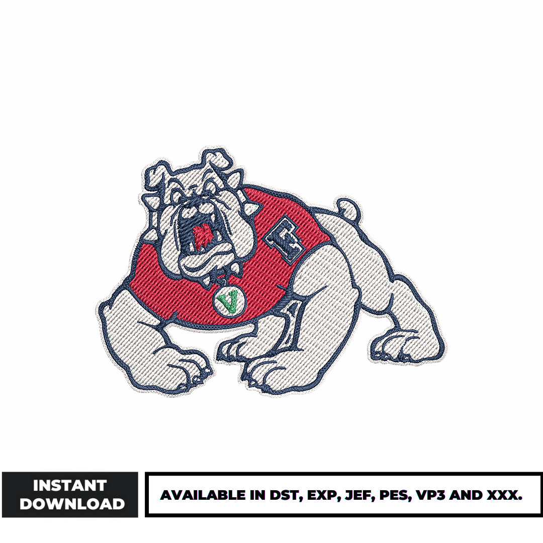 Fresno State Bulldog Logo embroidery design, Logo NCAA embro | Inspire ...
