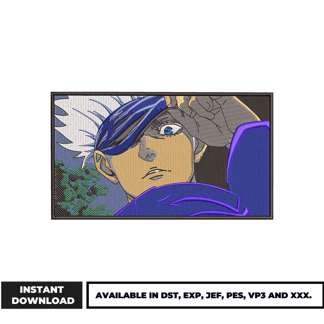Gojo box anime embroidery design, Jujutsu kaisen embroidery, | Inspire ...