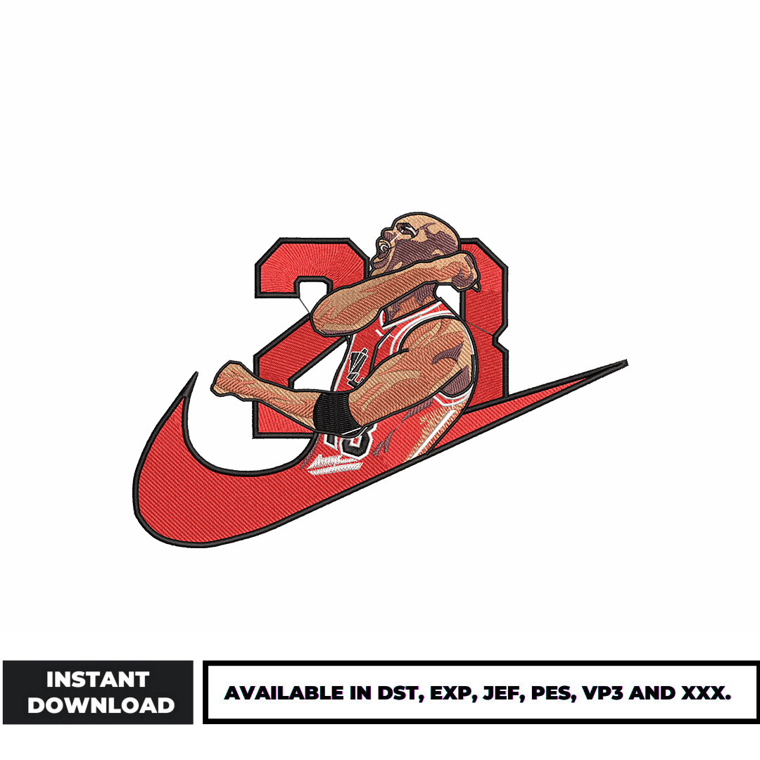 Michael jordan Nike embroidery design, Logo NBA embroidery, | Inspire ...