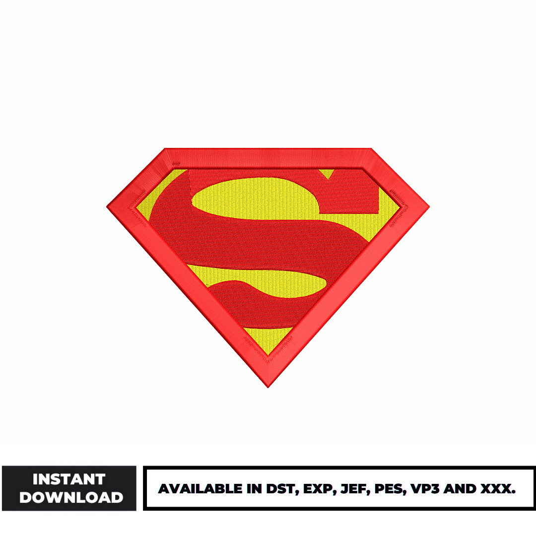 Superman symbol embroidery design, movie embroidery, Brand e | Inspire ...