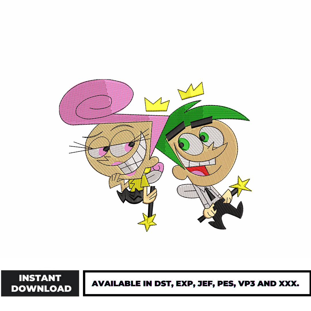 Cosmo and Wanda Cosma embroidery design, cartoon embroidery, | Inspire ...