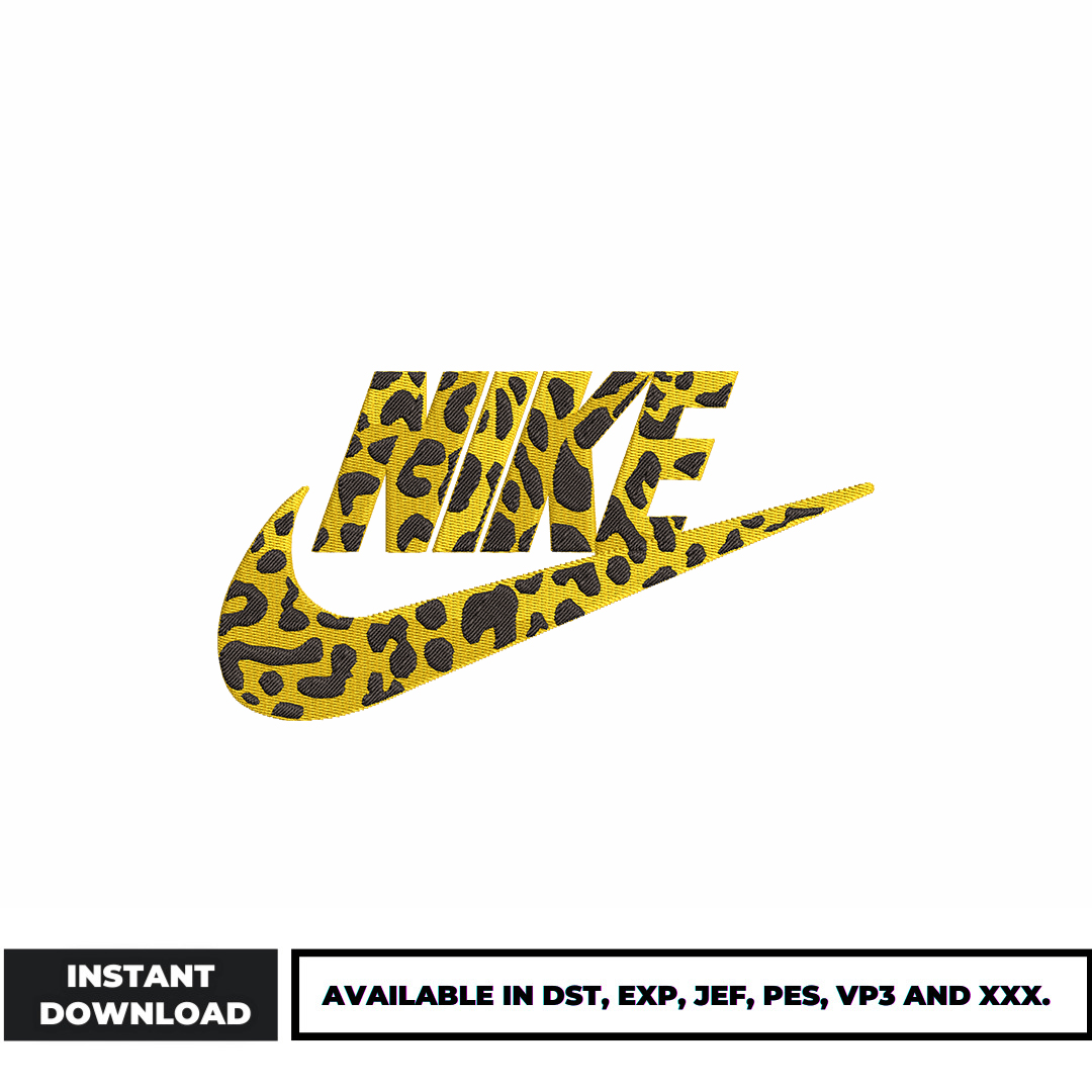 Nike Leopard Logo embroidery design, Logo nike embroidery, L | Inspire ...